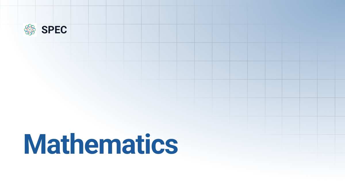 Mathematics | SPEC
